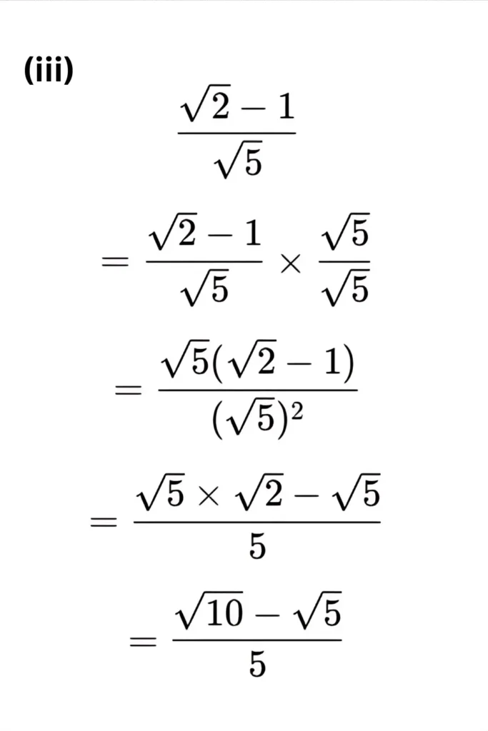 9th Class Math Chapter 1 Exercise 1 2 Real Numbers Rationalization And Square Roots Explained
